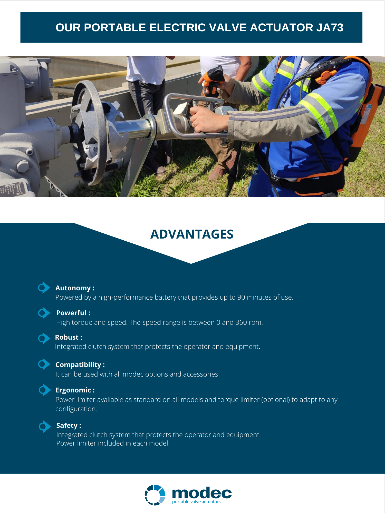 Electric Portable Valve Actuators MC89 and JA73