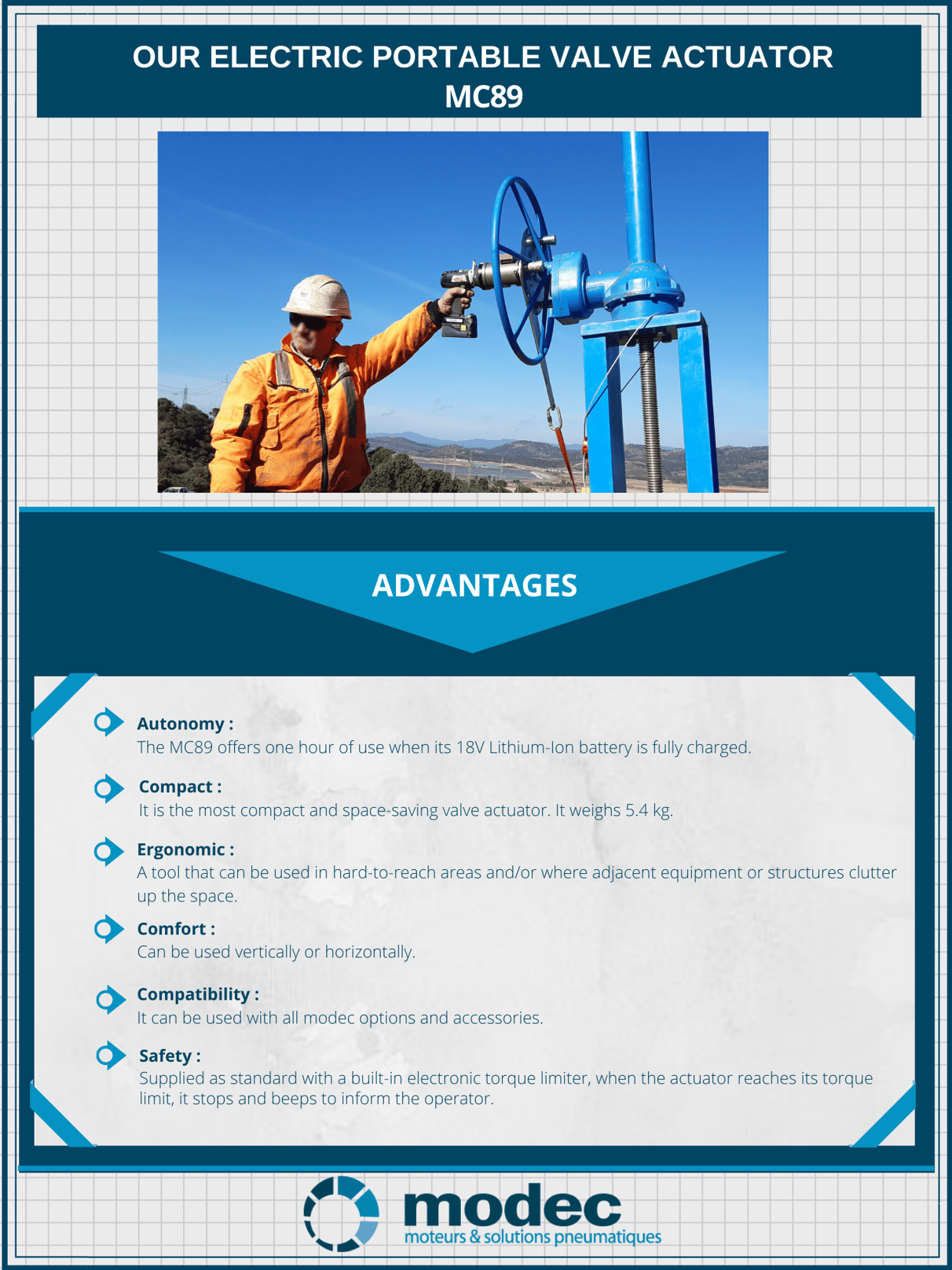 Electric Portable Valve Actuators MC89 and JA73