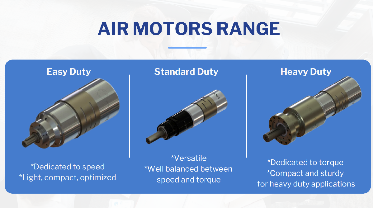 What are the most common uses for pneumatic motors?